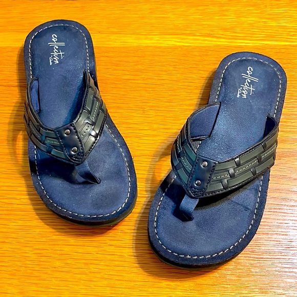 Clarks | Shoes | Clarks Collection Blue Sandals Size 7 | Poshmark